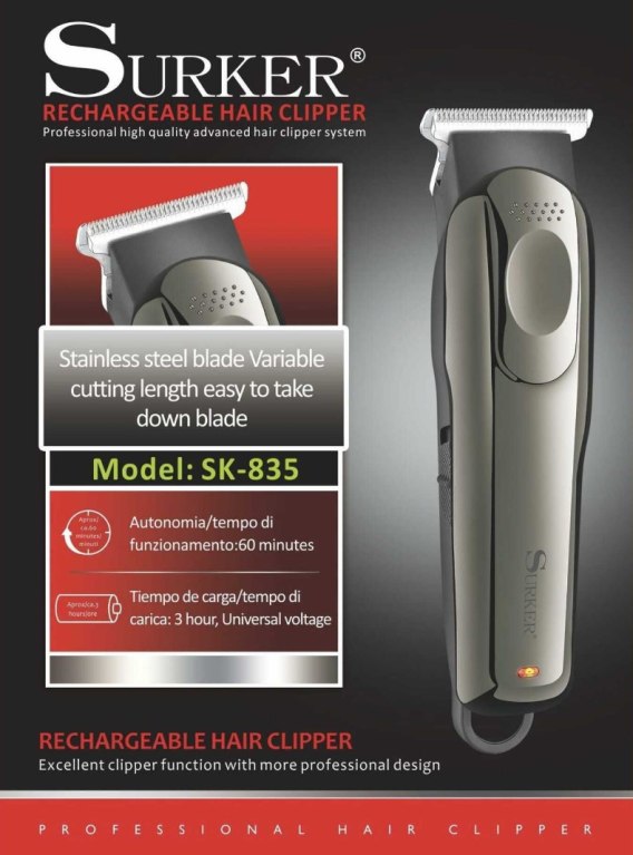 SURKER® hair clipper model: SK-835 > STAR ZABAWKI